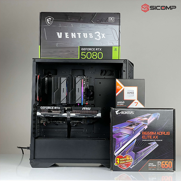 PC AMD 9800X3D ( RYZEN 9 9800X3D / B650M AORUS ELITE AX / RTX 5080)