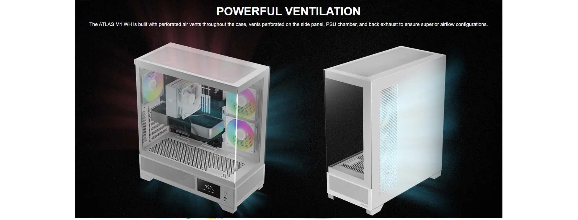 VỎ CASE GAMDIAS ATLAS M1 WH (SẴN 3 FAN ARGB SYNC)